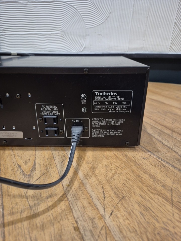 Vintage Technics RS-TR180 Stereo Dual Cassette Deck Player Auto Reverse ...