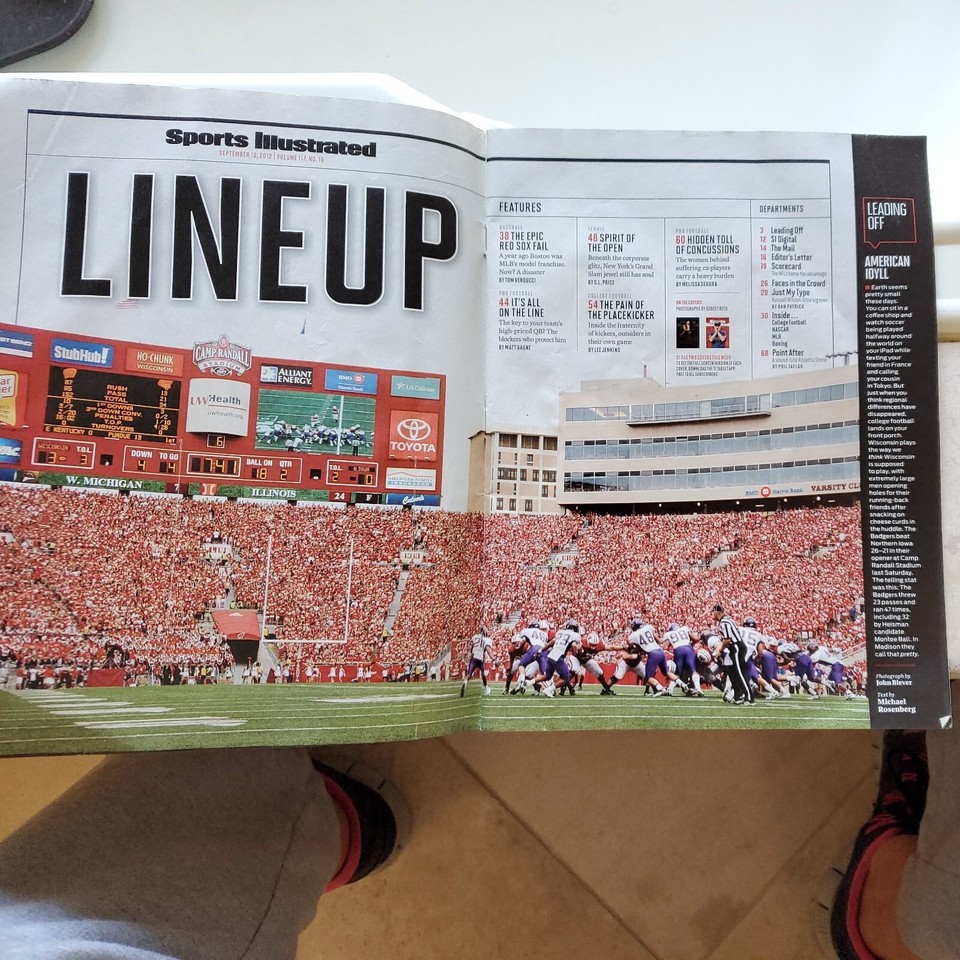 SPORTS ILLUSTRATED SEPTEMBER 10,2012 MCMAHON BEARS | eBay