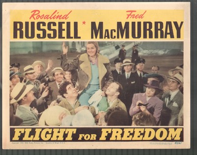 Flight for Freedom 11"x14" Lobby Card Rosalind Russell War | eBay