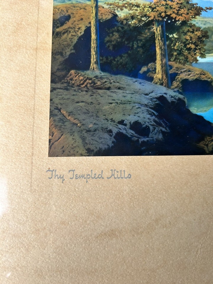 Maxfield Parrish “Thy Templed Hills” 1942 Original 8"x11" Original ...