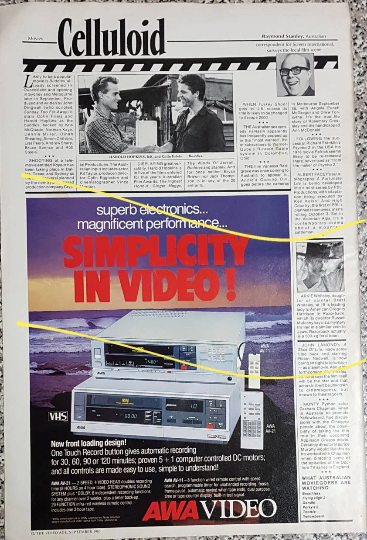 1983 advert for CBS Fox video +AWA VHS video machines advert | eBay