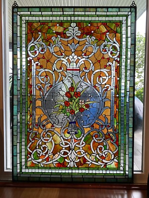Incredibly Detailed and Large Stained Glass Window Hanging | eBay