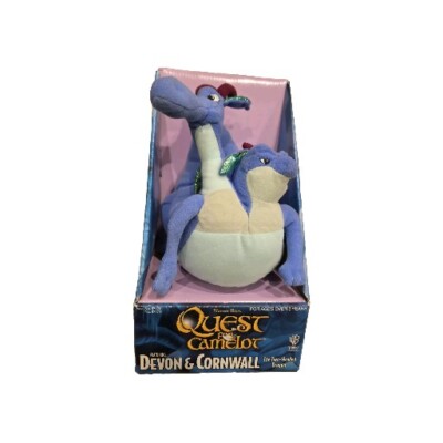 Quest for Camelot Devon & Cornwall 2 Headed Dragon Talking 13" Plush ...