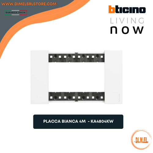 BTICINO LIVING NOW ORIGINALE PLACCHE PRESA INTERRUTTORE BIANCA NERA ...