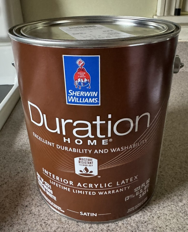Sherwin Williams Duration Home Interior Acrylic Latex Extra White Satin ...