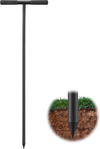 Soil Probe Rod, 48Inch Adjustable Ground Rod with T-Handle - Metal Soil ...