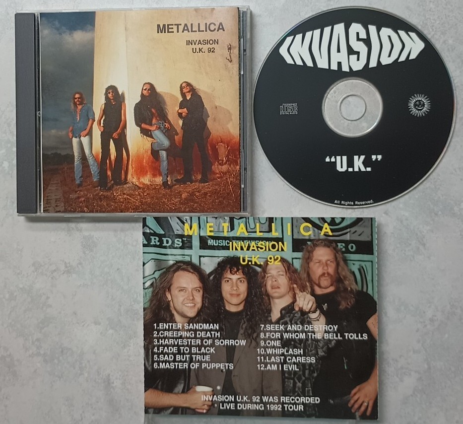 METALLICA rare INVASION CD U.K 1992 TOUR 12 song ENTER SANDMAN Master ...