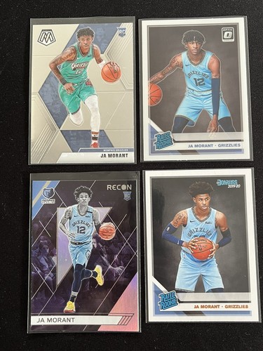 Ja Morant 4 Card Rookie Lot Mosaic Donruss Rated Rookie Optic ...