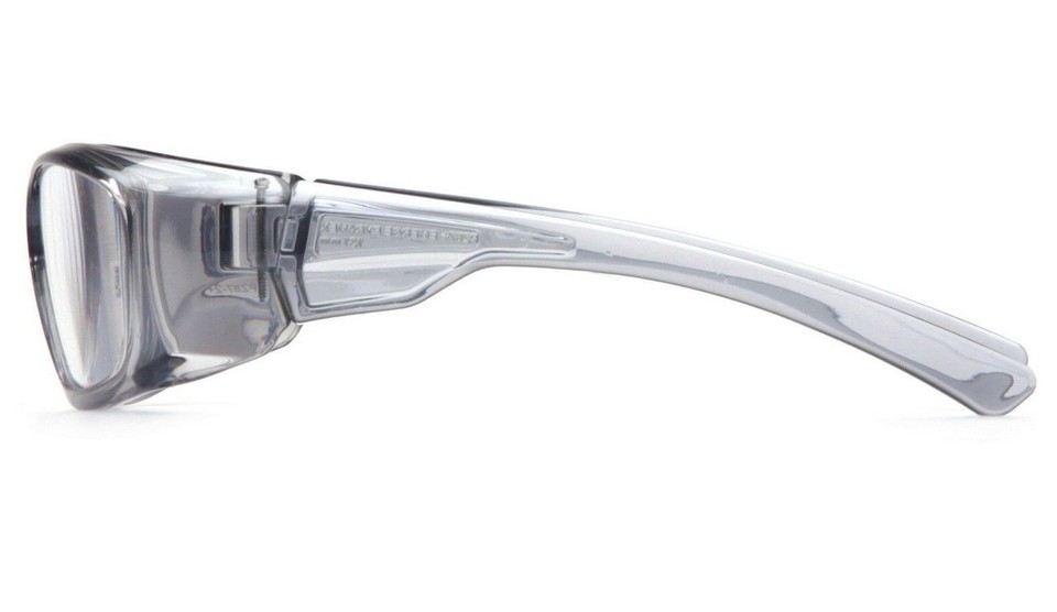 GRAY CLEAR FULL READERS Magnifying Protective Reading Safety Glasses +1 ...