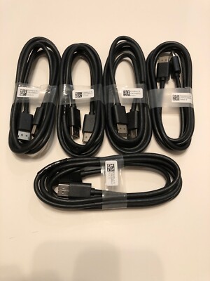 Lot of 5 Genuine Dell DisplayPort Cables Male to Male 6 ft. - New | eBay