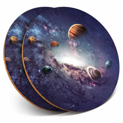 2 x Coasters - Space Planets Saturn Sci-Fi Home Gift #2368 | eBay UK