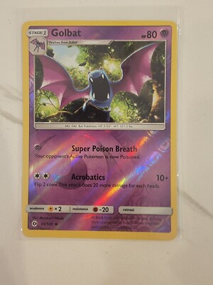 Reverse Holo Golbat 55/149 Uncommon SM Base Set Pokemon TCG - NM | eBay