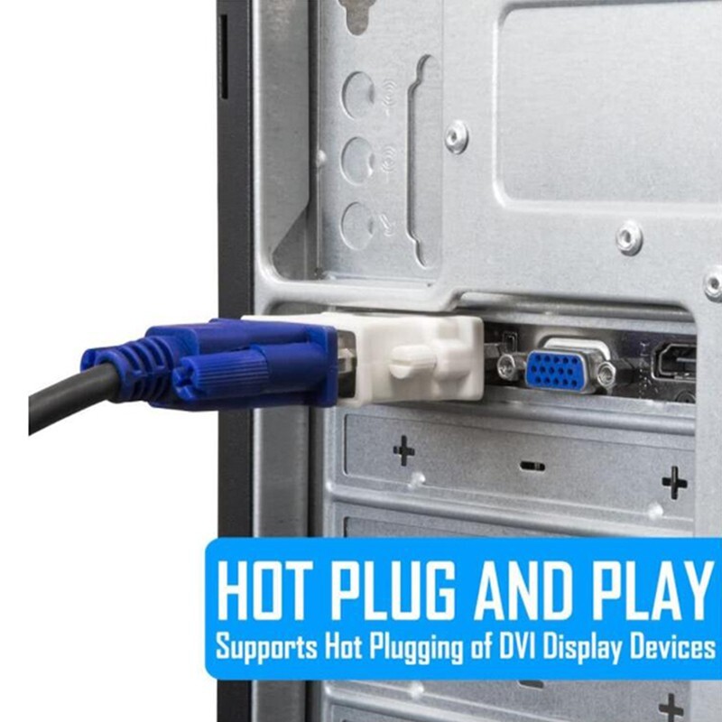 DVI D to VGA Adapter DVI 25pin Dual Link to VGA 15pin Female Cable ...