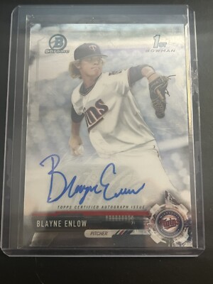 BLAYNE ENLOW 2017 BOWMAN CHROME DRAFT 1ST AUTOGRAPH TWINS AUTO CDA-BE ...