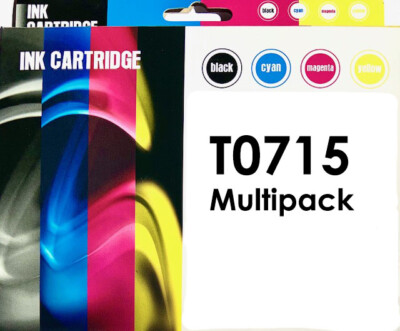 Non-OEM T0715 Multipack 4 Ink Cartridge Set for EPSON Stylus DX7450 ...