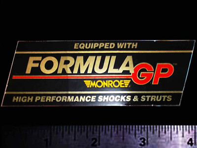 MONROE Formula GP Shocks - Original Vintage 1970's 80's Racing Decal ...
