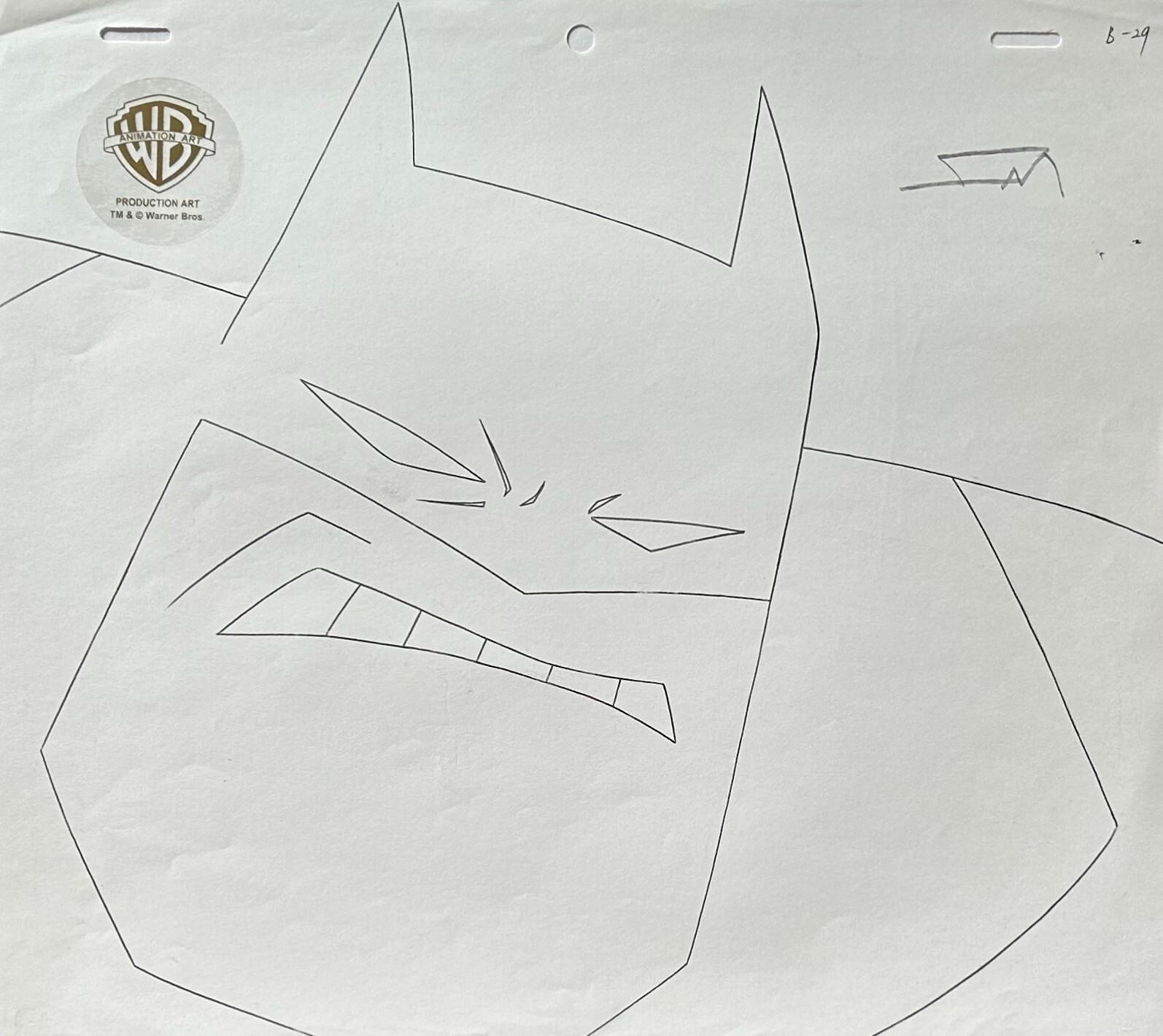 BATMAN Original Production Drawing B29 LOTDK Frank Miller SIGNED BTAS ...