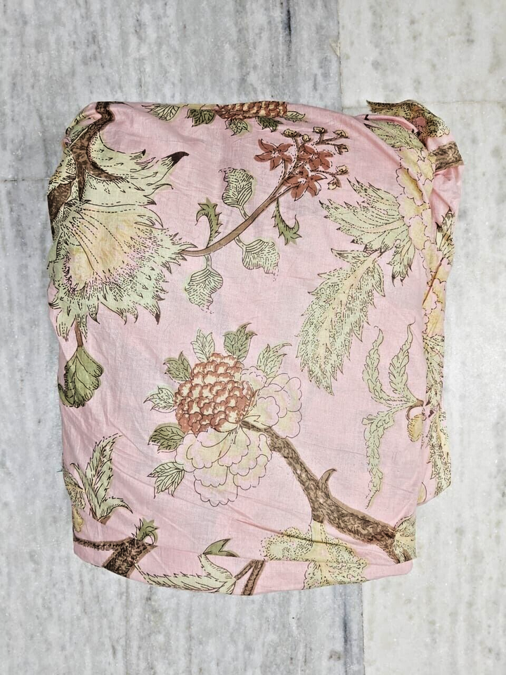 25 Yard Indian Cotton Handmade Print Fabric Sanganeri Hand Block ...