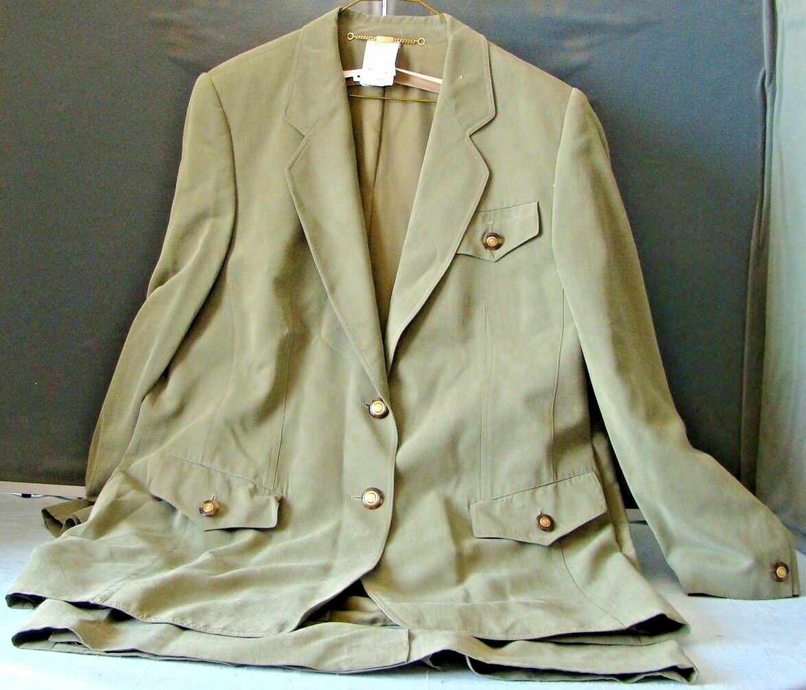 EUC Couture HORST BASLER Skirt SUIT Green PLUS Sz 44 FRESHLY CLEANED ...
