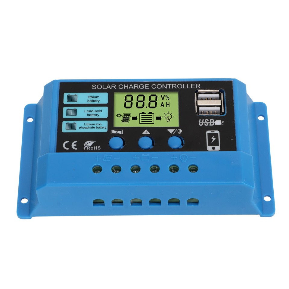 Solar Charge Controller 12/24V 20A/30A Battery Charging Regulator For ...