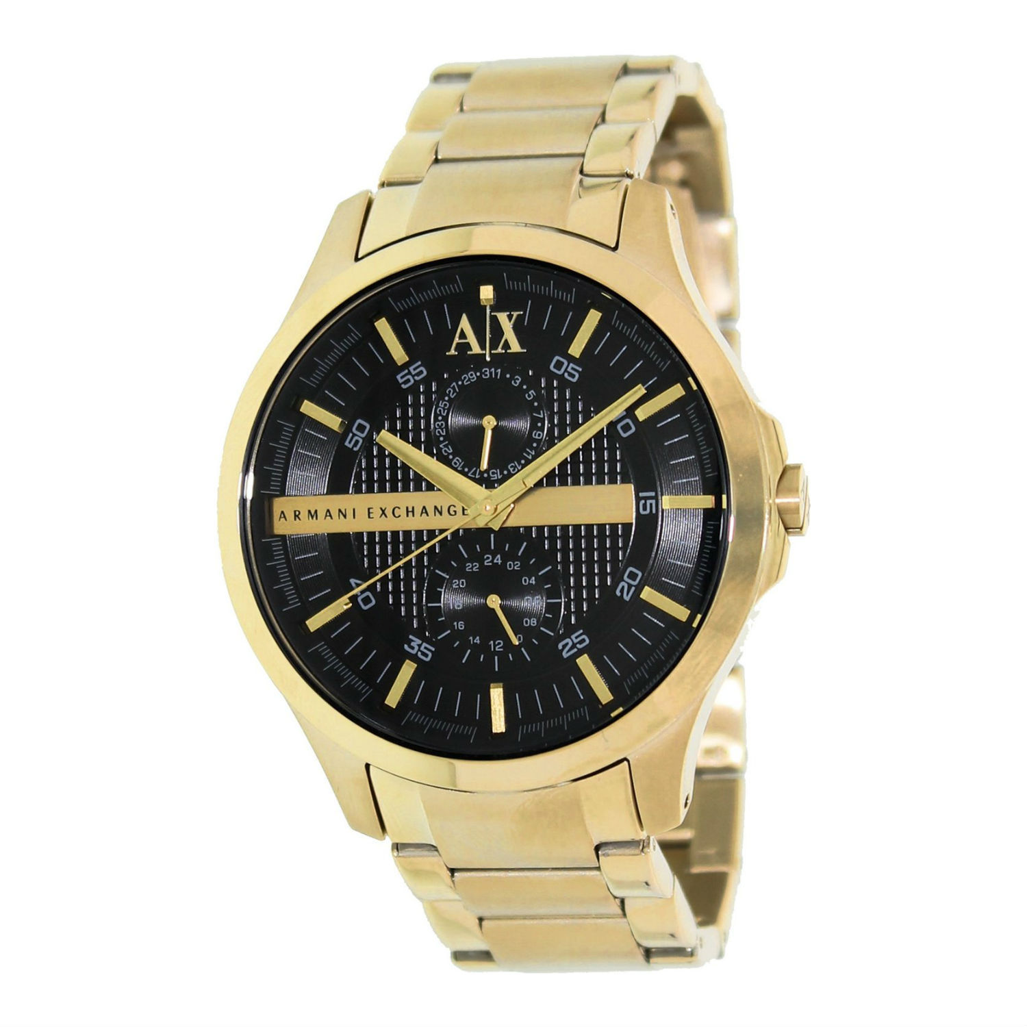 NIB Armani Exchange Multifunction Gold-Tone Stainless Steel Watch ...