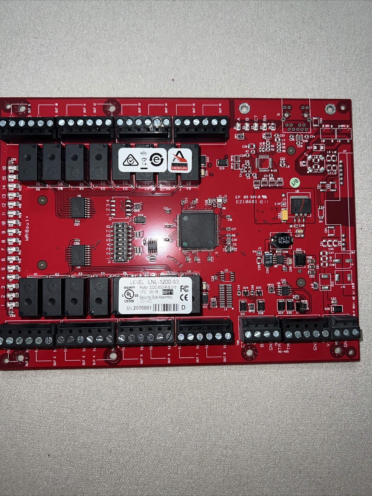 LENEL LNL-1200-S3 Series 3 Output Control Module Board MR16out-S3 | eBay