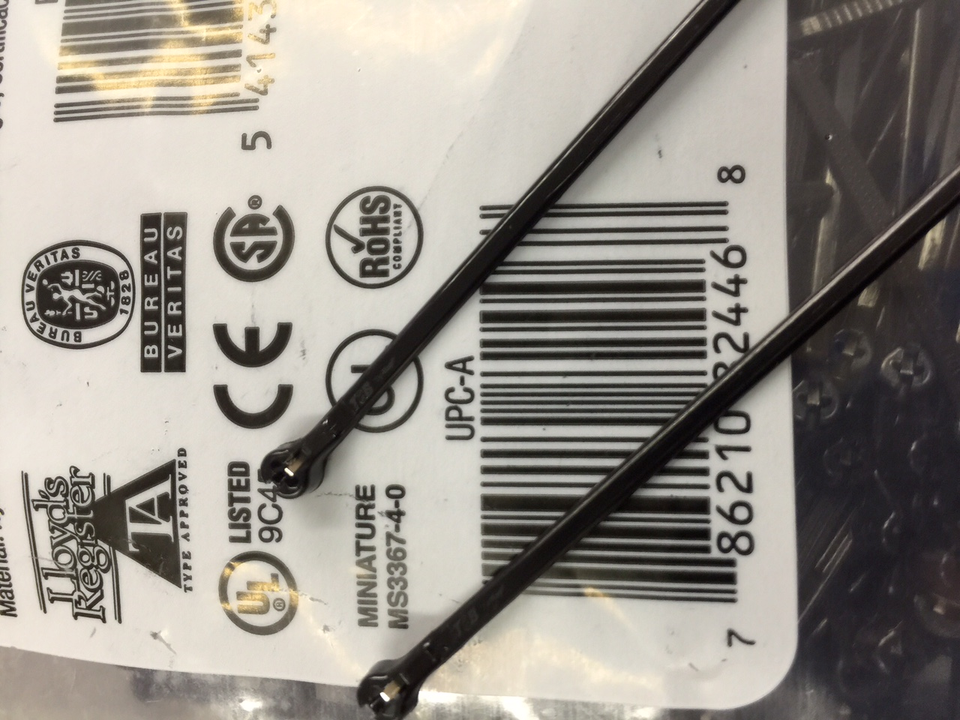 ***100 PIECES*** THOMAS & BETTS TY RAPS TY23MX 4" 18# CABLE TIE ...