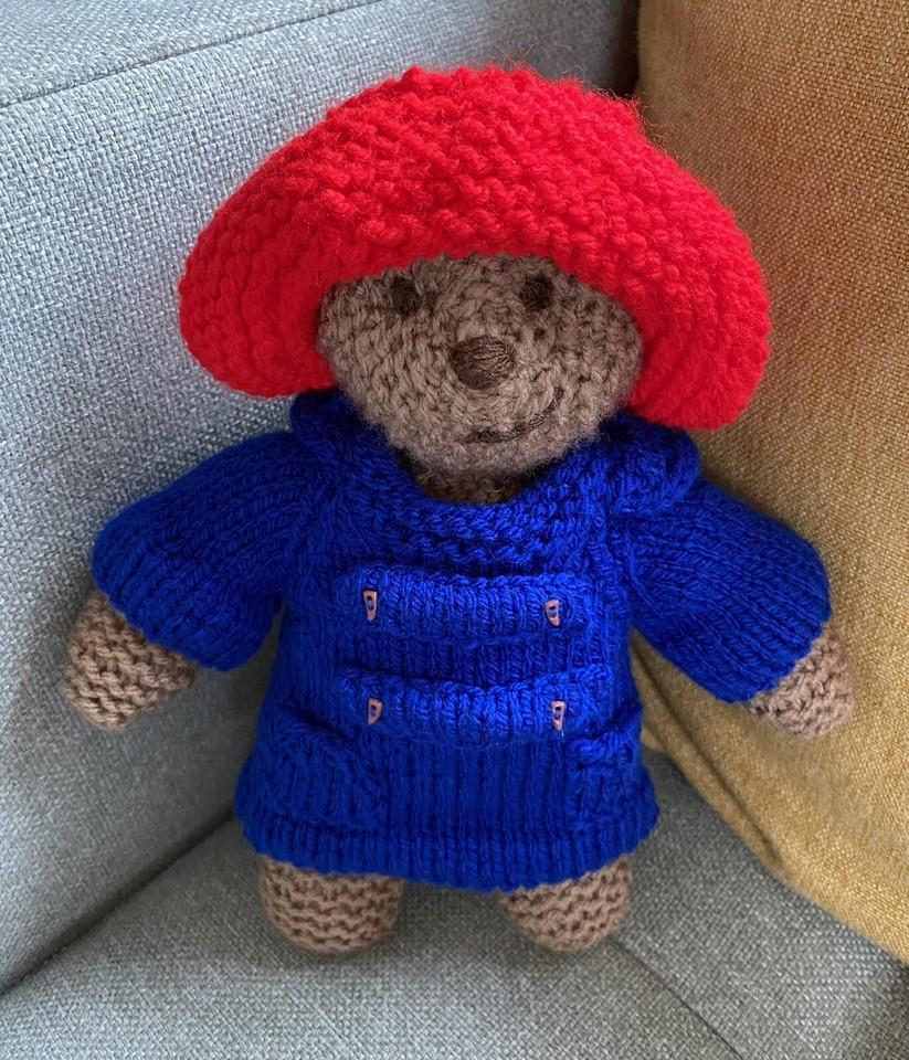 Paddington Hand Knitted Bear 8 inch Bear | eBay UK