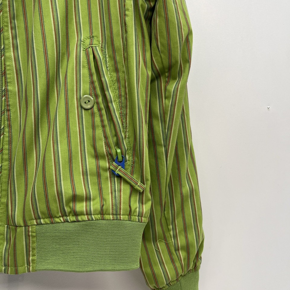 VTG Women's BOMB BOOGIE Nylon Bomber Jacket, green stripes, 1994 ...