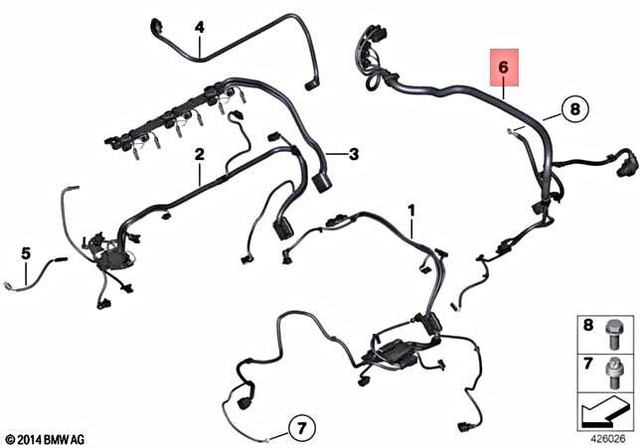Transmission Harness 12537603953 Fits 2013 BMW 740il OEM for sale ...