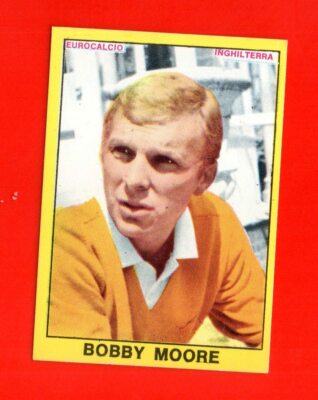 BOBBY MOORE ENGLAND RARE STICKER Calciatori Panini 1966-67 MINT SEE ...