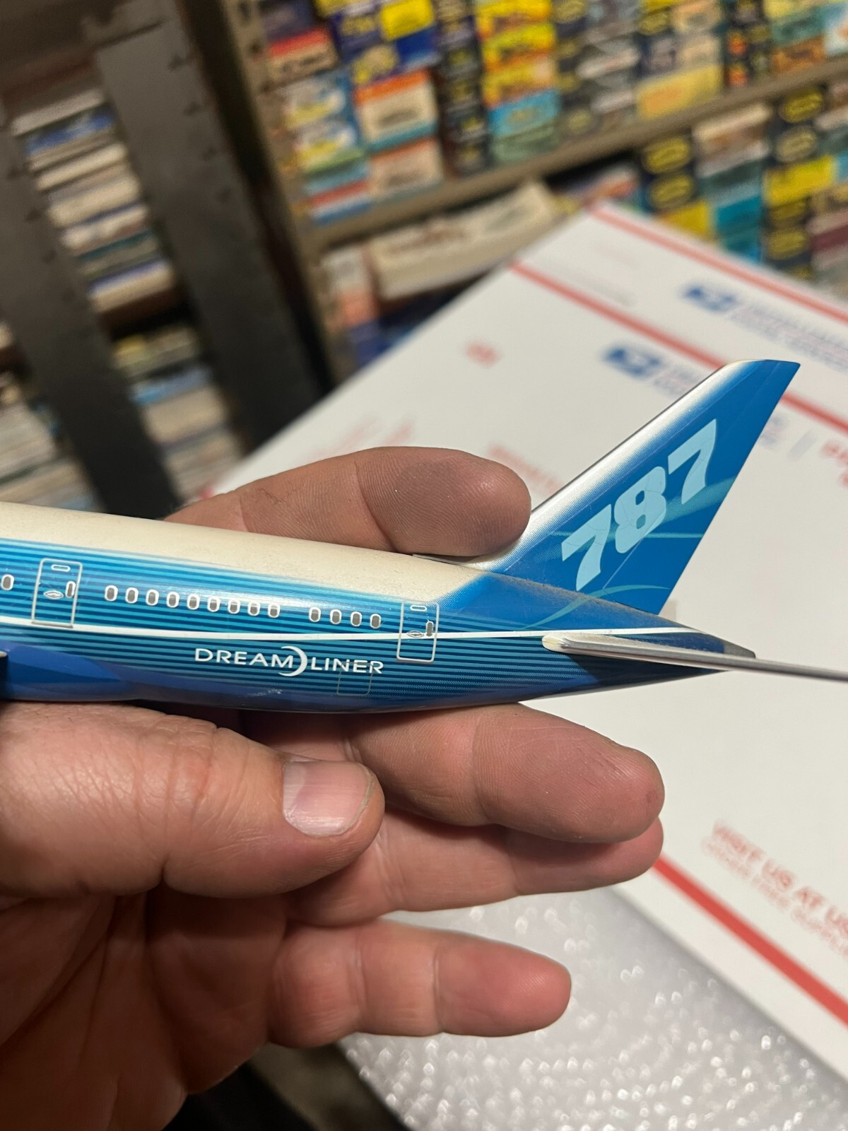 Boeing 787 Dreamliner desk display model 12 inch wingspan | eBay