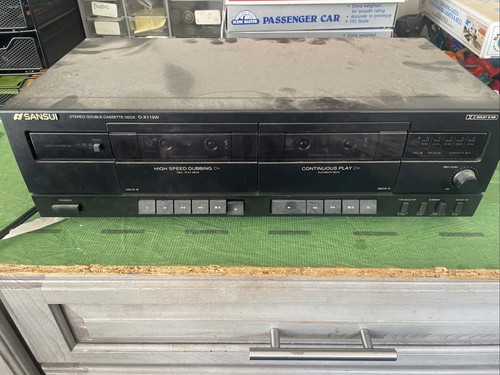 SANSUI D-X119w Double Cassette Deck 2 Tape Recorder + Dubbing | eBay