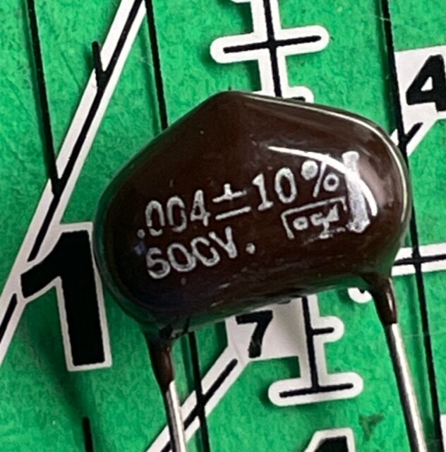 Cornell Dubilier Brown Drop Capacitor .004uF 600v DPMS6D4 0.004uF AMP ...