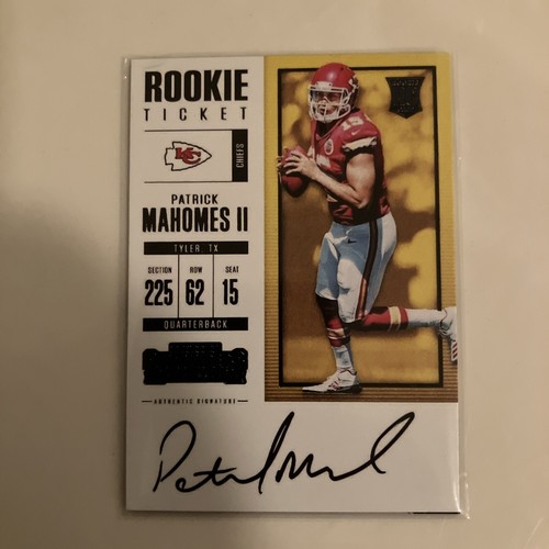 2017 Panini Contenders - Rookie Ticket RPS #303 Patrick Mahomes II (AU ...