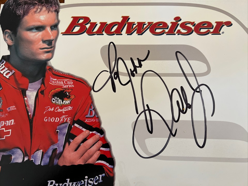 NASCAR DALE EARNHARDT Jr. Signed Cardboard Promo Sign 986 | eBay