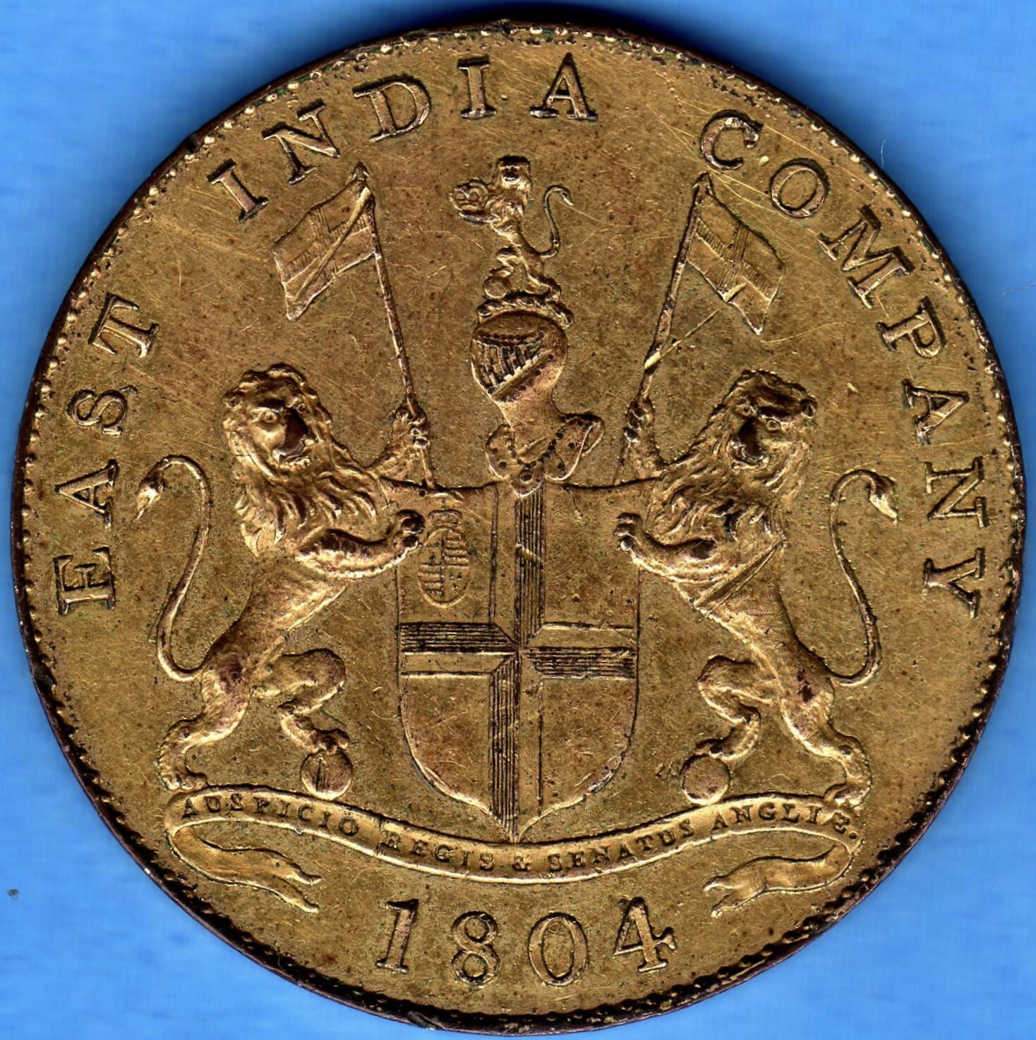 4 Kepings AH1219 1804 Sumatra East India Company Coin - Gilt-Copper ...