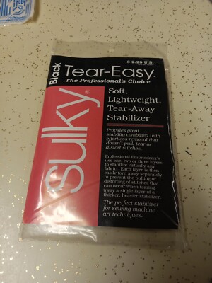 SULKY Tear Easy Stabilizer FABRIC Needlepoint Quilting(Pats) | eBay