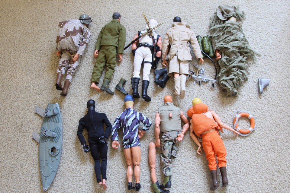 Vintage 90's HASBRO GI JOE 12" Inch ACTION FIGURES Dolls LOT of 9 | eBay