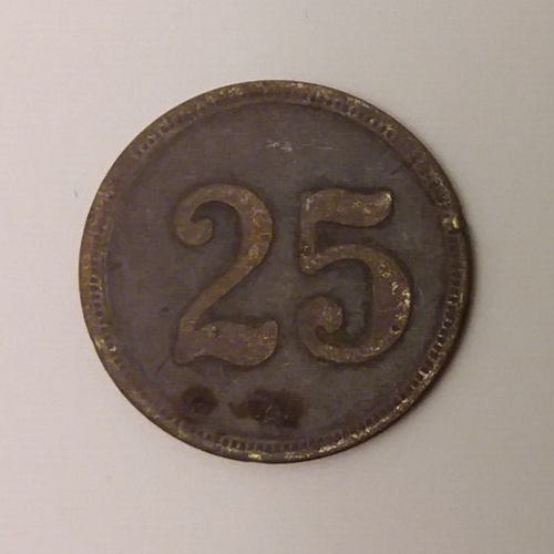 Vintage 25 Cent Trade Token 24mm | eBay