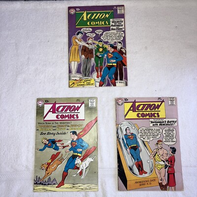 Lot Of 3-Silver Age Action Comics 261, 266, 268… (1960) ….VERY NICE! | eBay