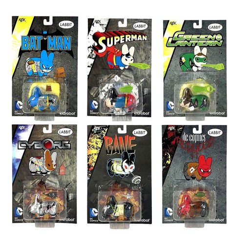 Labbit Batman 2.5" Vinyl Figure by Frank Kozik DC Comics Kidrobot X 6 ...