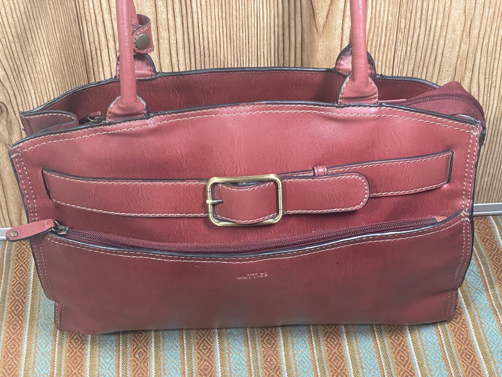 Matties Bag Spain HandBag Red Leather Bag | eBay
