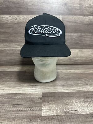 Vtg Annco Oakland Las Vegas Raiders Script Snapback Hat Embroidered ...