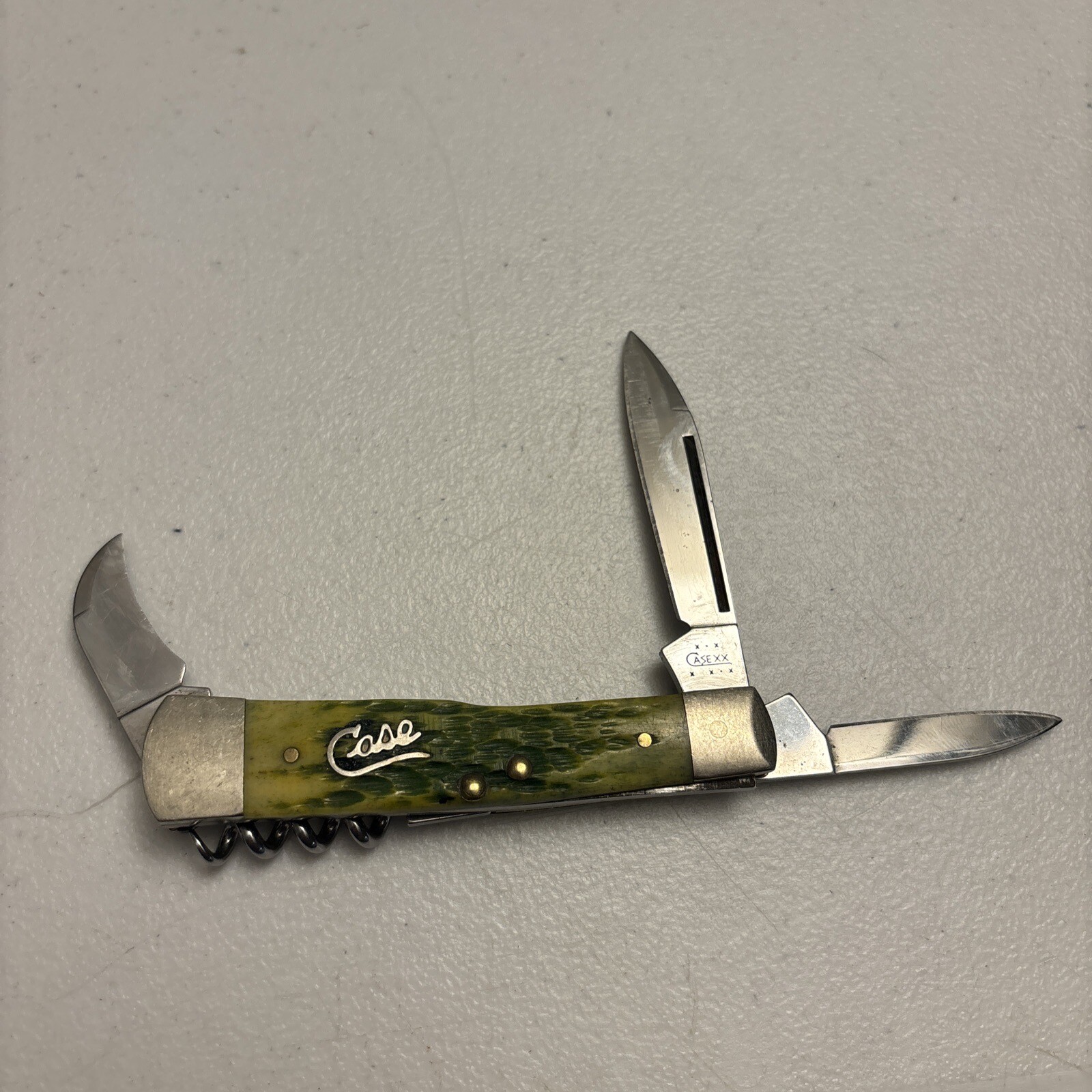 CASE XX BARTENDER KNIFE 64130 GREEN BONE 2003 | eBay