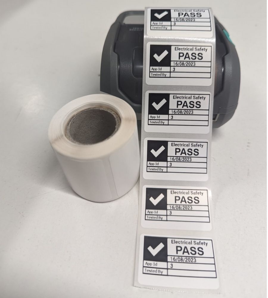 Kewtech KEW-80L Printer Labels - 39 x 25mm Tough Non-Tear PAT Test ...