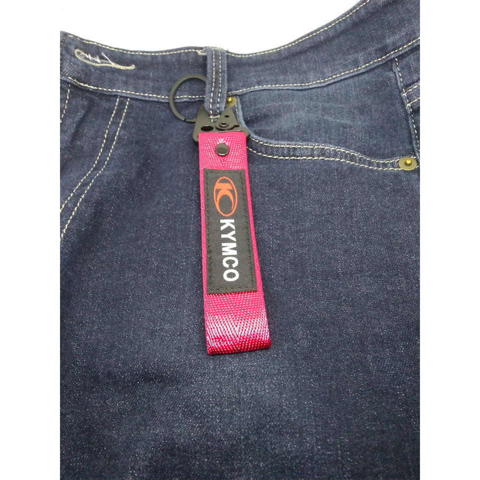Kymco Keyring Keychain with Wrist Strap Car Logo Mens Carabiner FOB ...