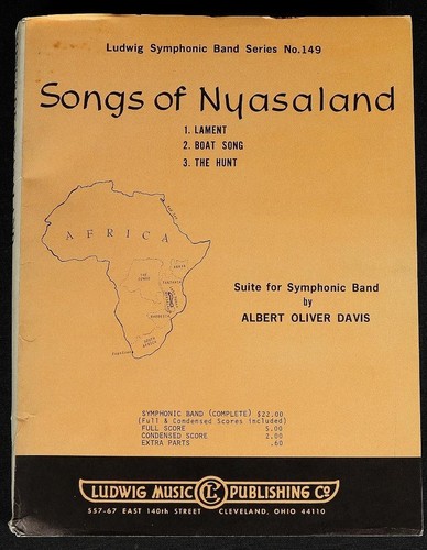 Songs Of Nyasaland Sheet Music Score Ludwig Suite Symphonic Albert ...