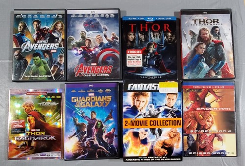 Marvel Superhero 9 DVD Blu Ray Lot! Avengers, Thor, Spider-Man ...
