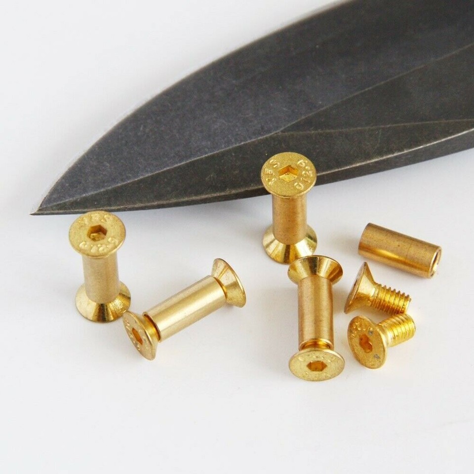10PCS Knife Handle Scale Bolt Rivets Screw Fastener Corby Screws Rivets ...